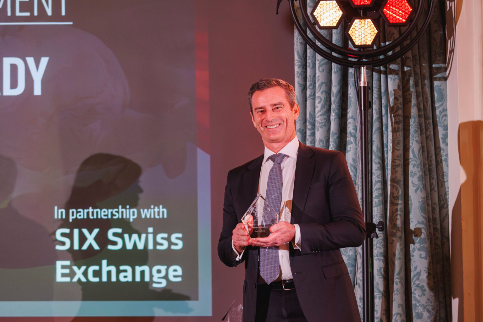 Stephen Grady accepts Lifetime Achievement Award at Leaders in Trading ...