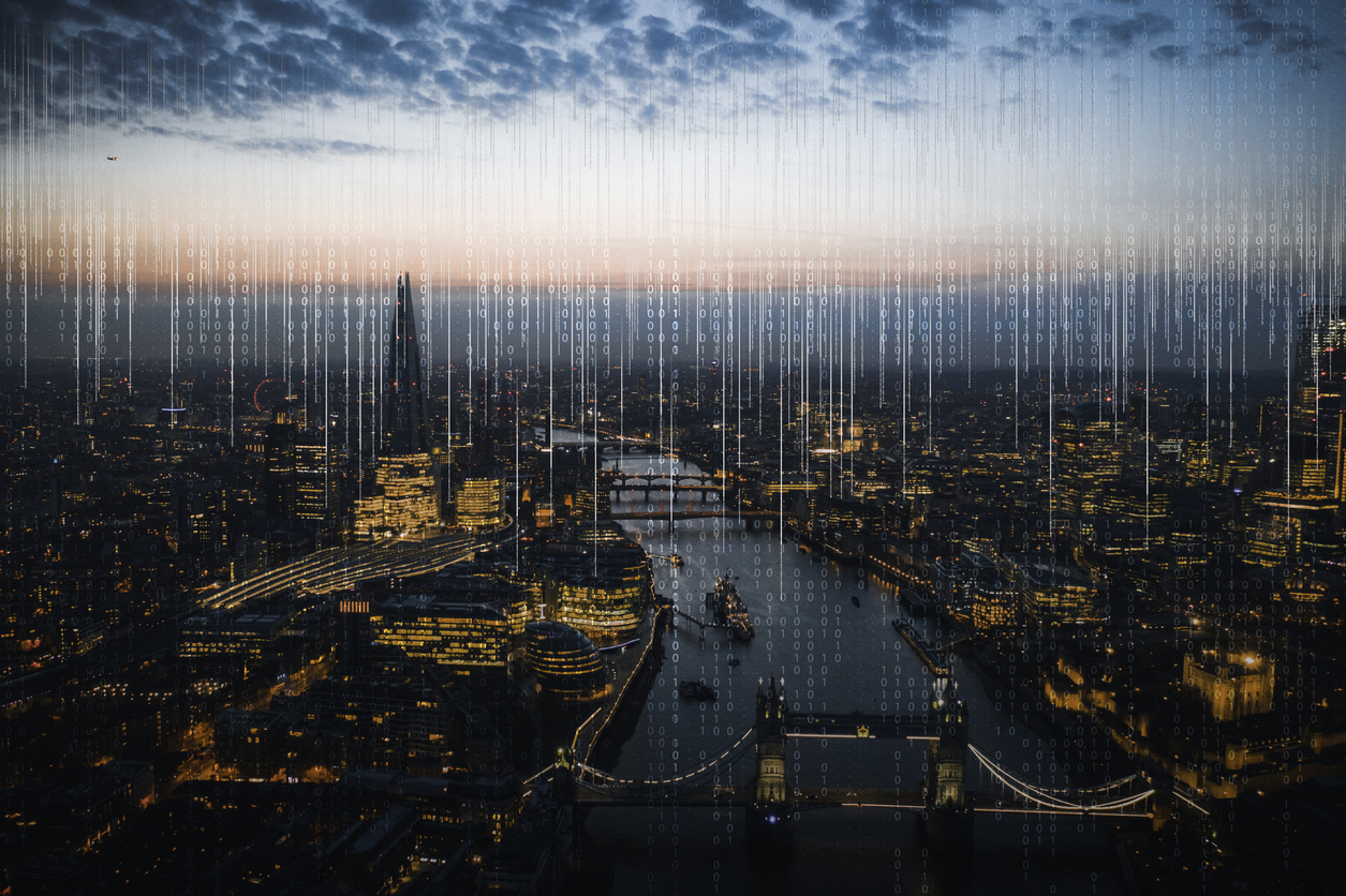 London City Scenery big data graphic background - The TRADE