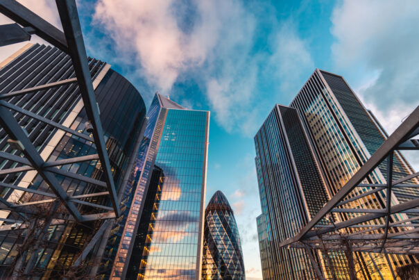 London Cityscape with the Gherkin Building - The TRADE